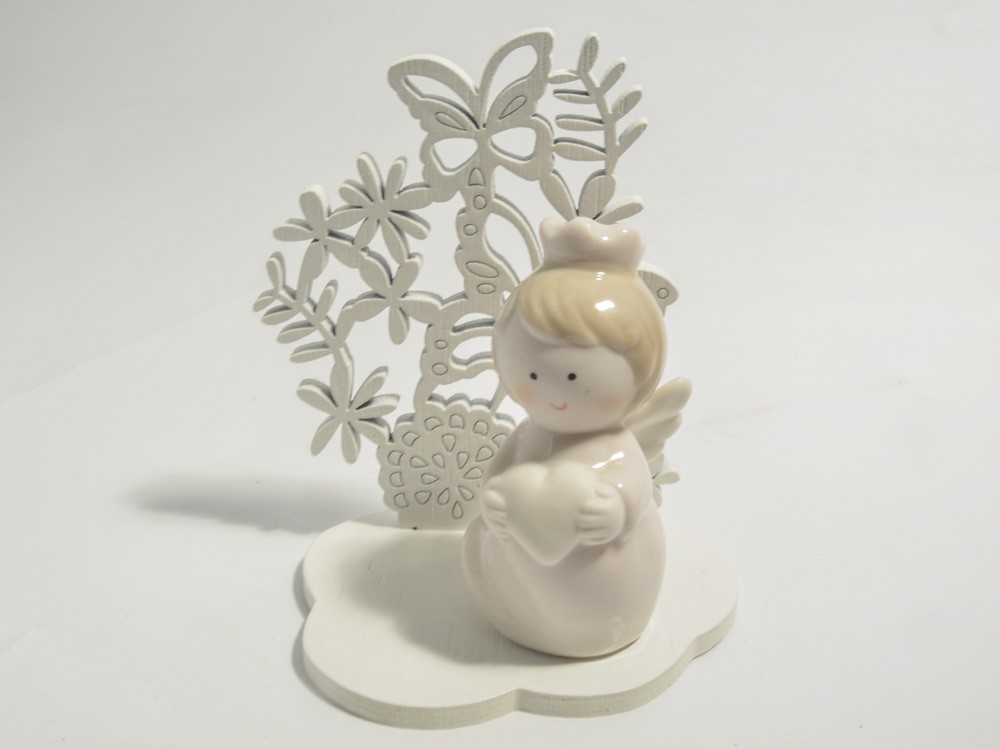 Angelo rosa con supporto Bomboniera Collezione 2020