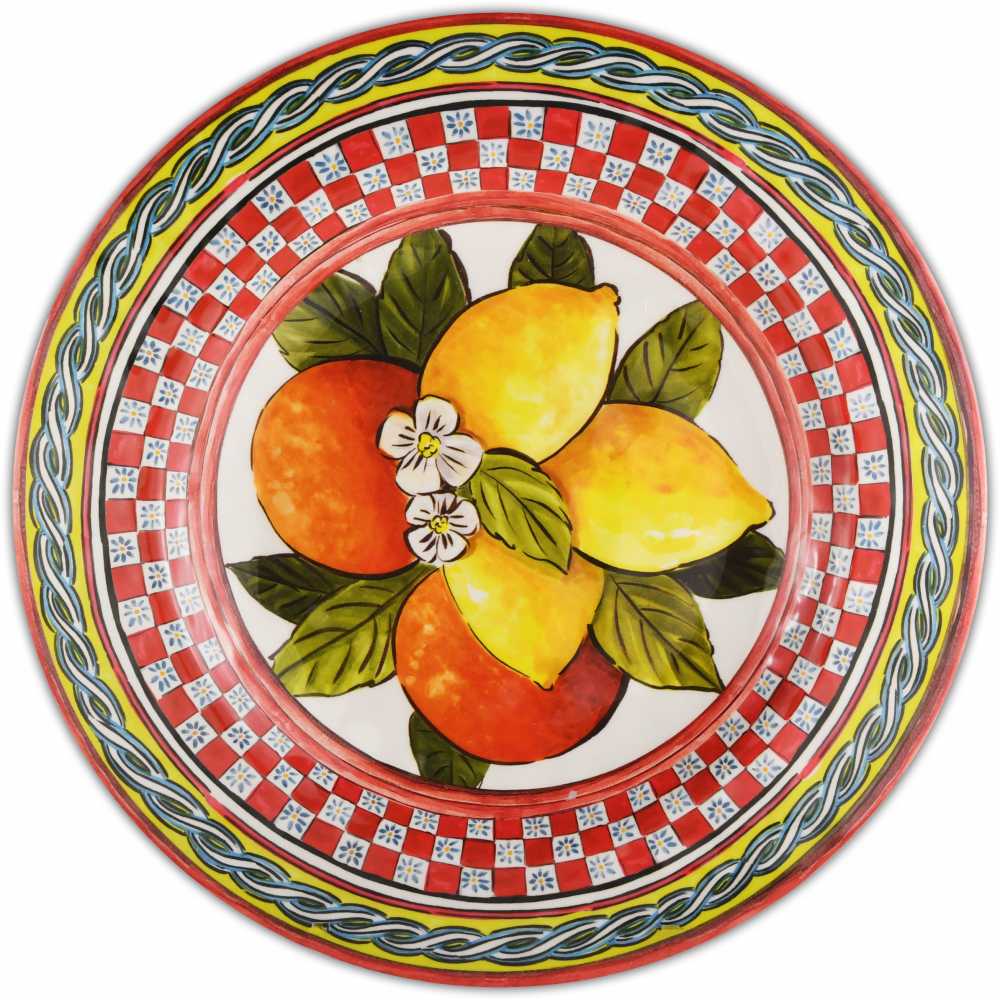 Piatto dessert da collezione sicilia rossa Baroque&Rock - Baci Milano